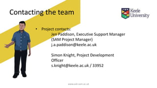 Sam for keele staff consultation | PPTX