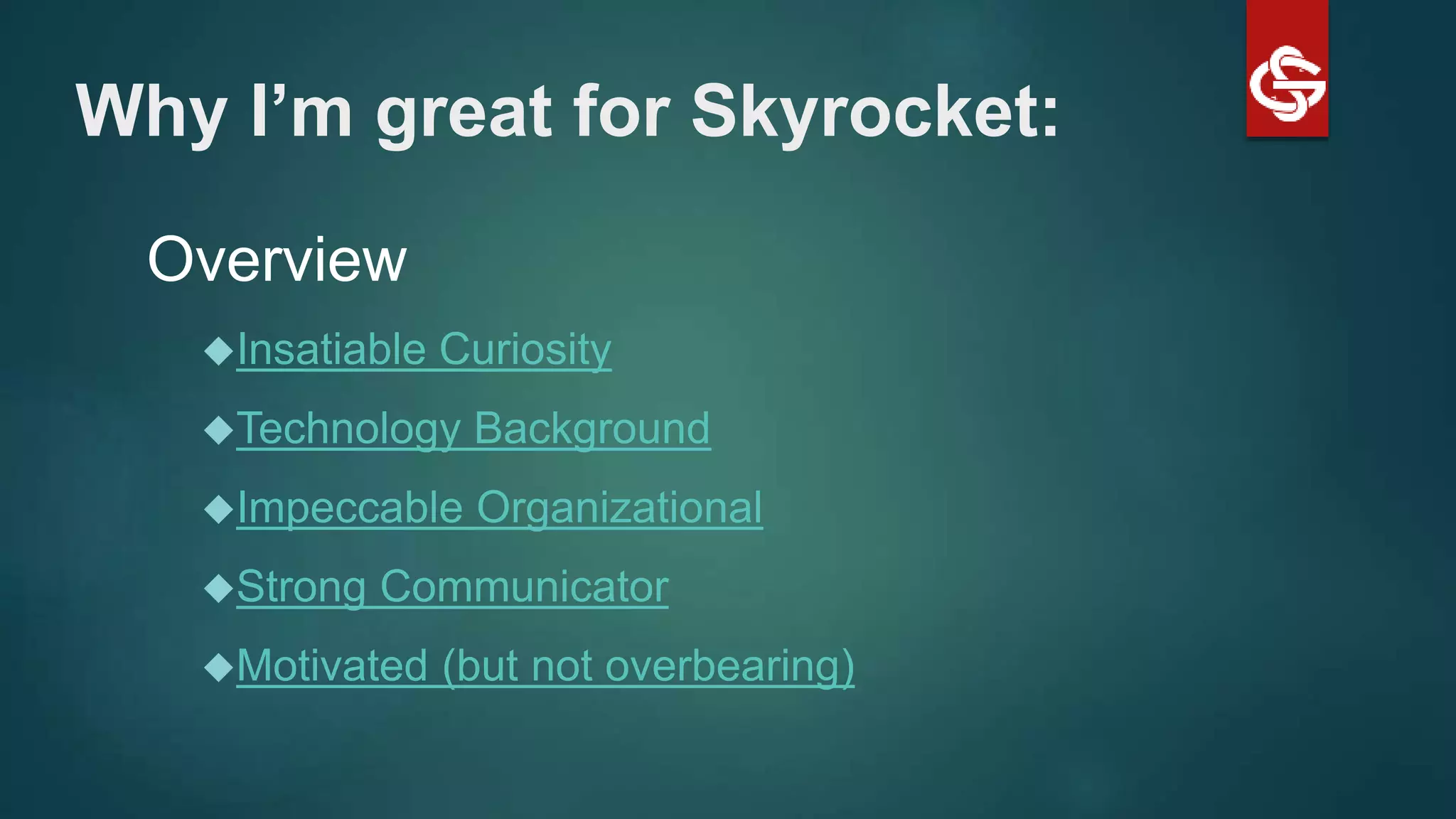 For SkyRocket | PPT