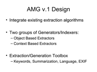 SAmgI: Automatic Metadata Generation v.2 | PPT