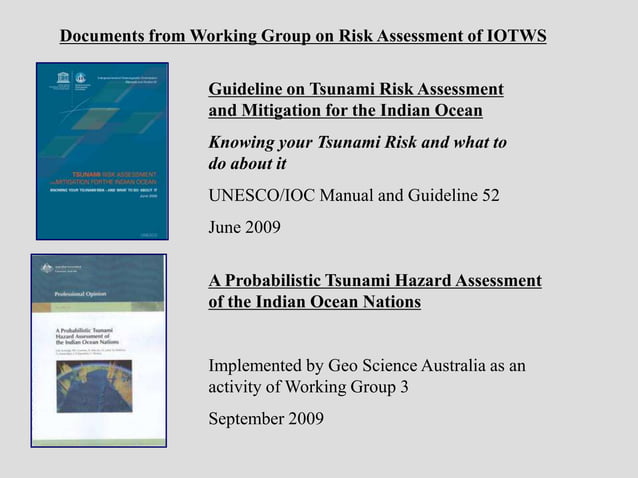 Tsunami risk assessment and management - case studies from Sri Lanka | PPTX