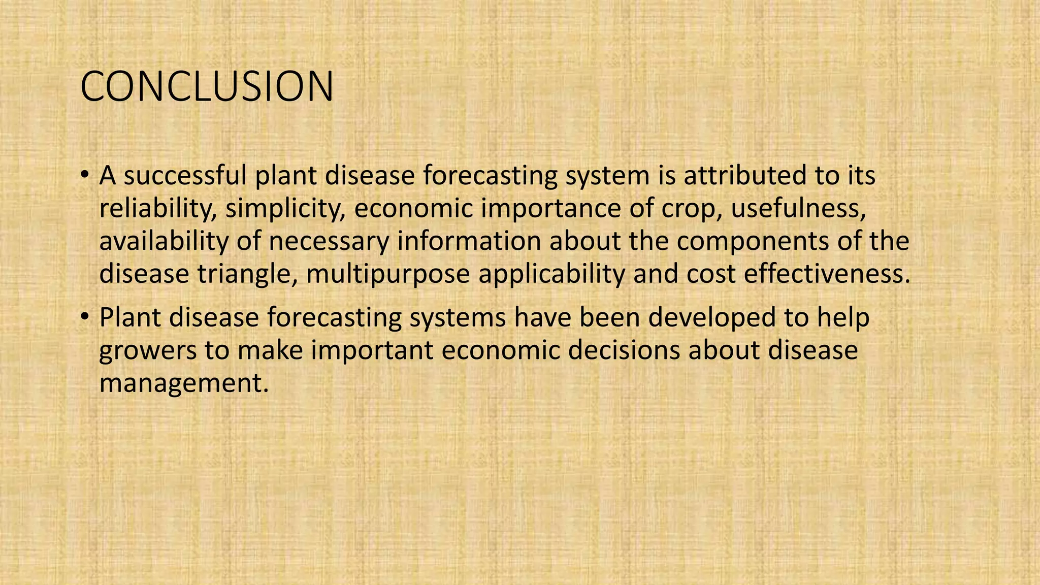 DISEASE FORECASTING | PPTX