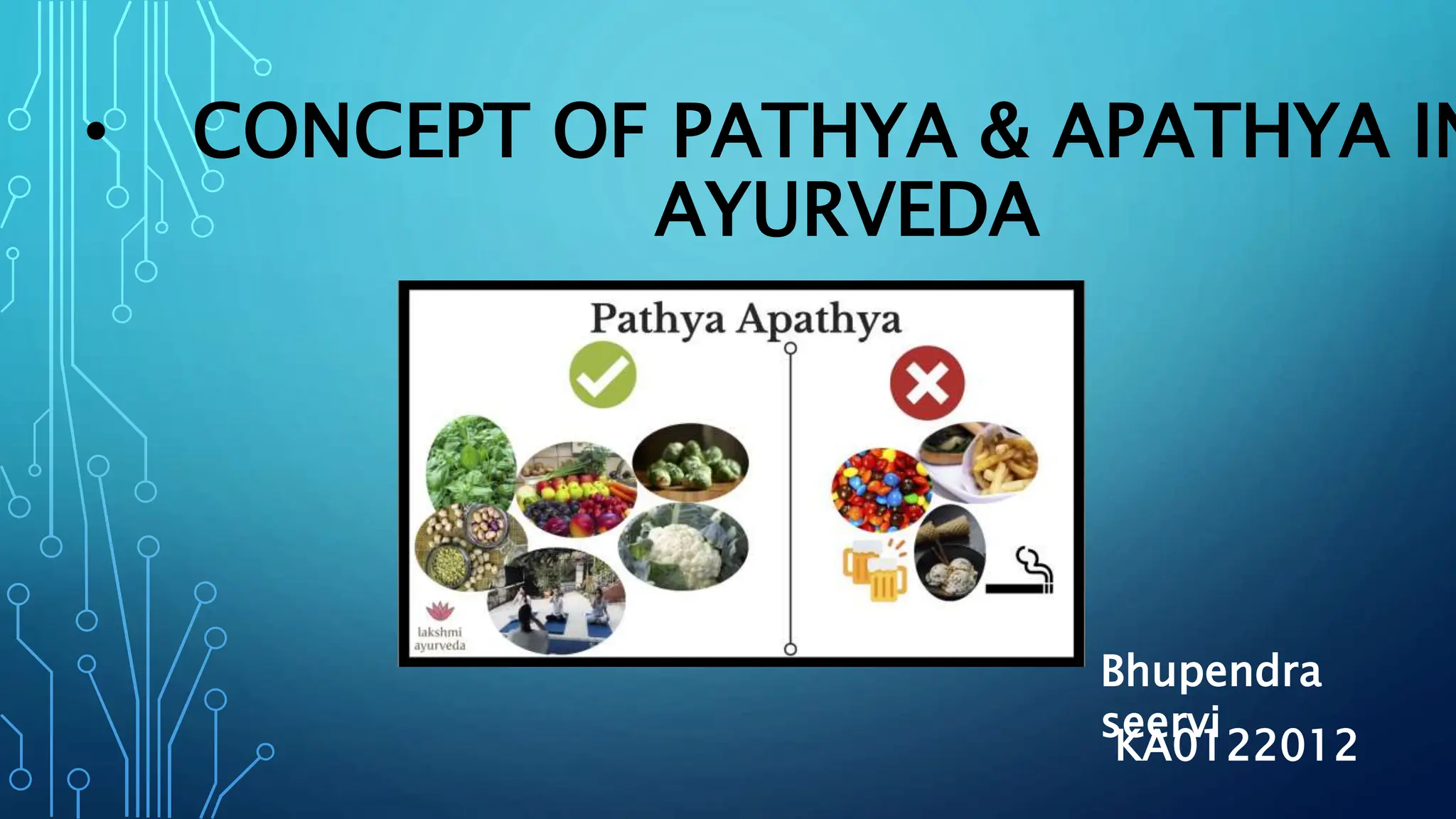 Concept of pathya and apathya ahara | PPTX