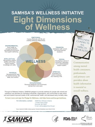 Samhsa Eight Dimensions Of Wellness | PDF