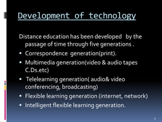 history of distance education | PPTX
