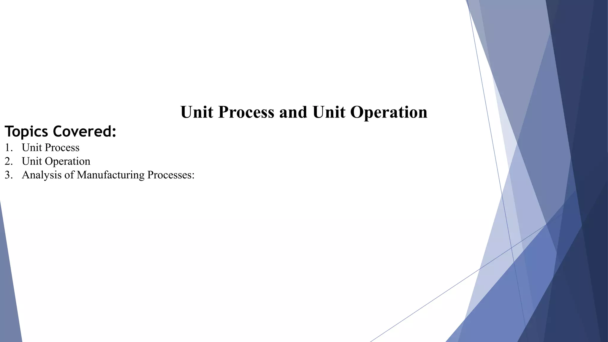Samical: Unit Process and Unit Operations | PDF