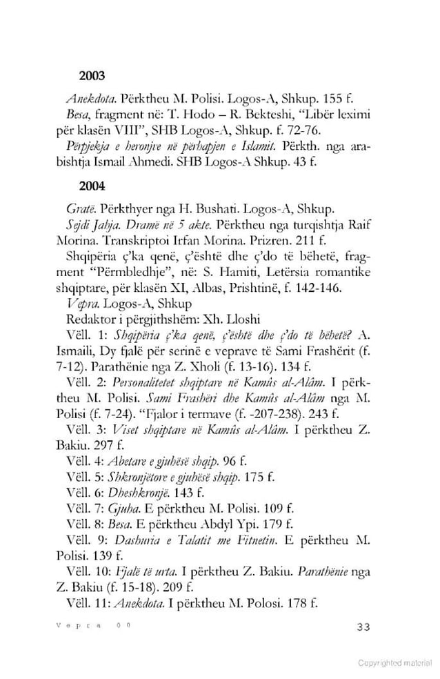 Sami frashëri bibliografia & kumtesat (vepra 00) | PDF