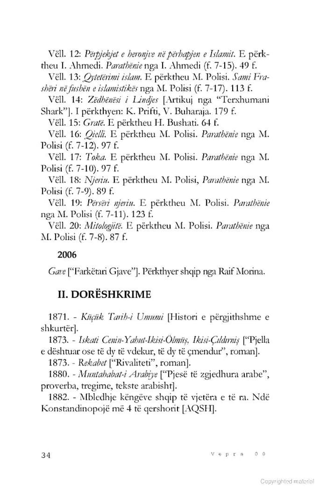 Sami frashëri bibliografia & kumtesat (vepra 00) | PDF