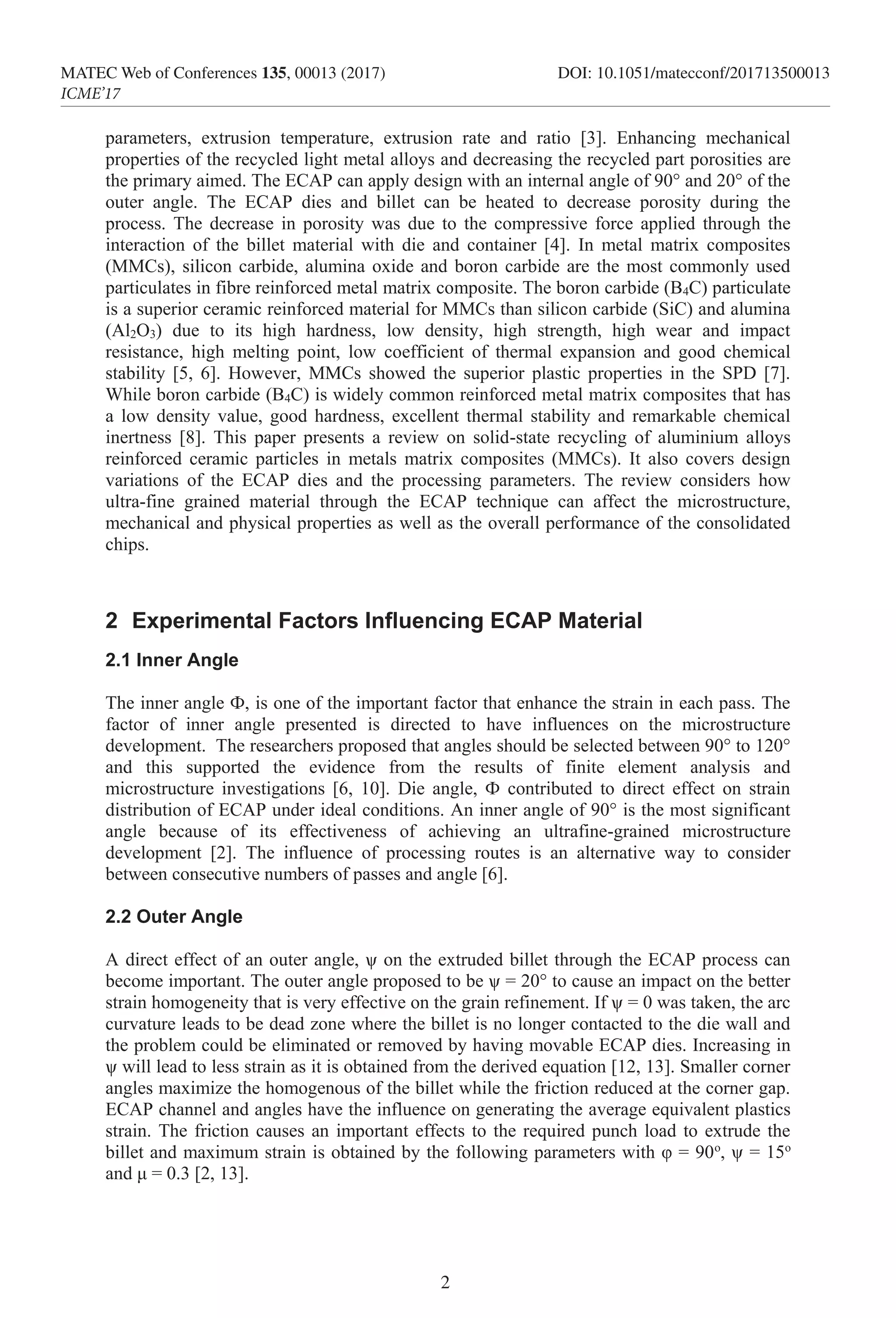 solid state recycling . ECAP | PDF