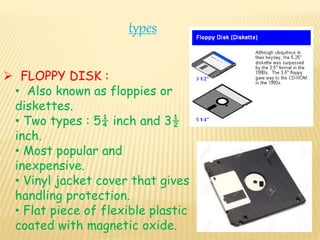 Secondary storage devices | PPTX