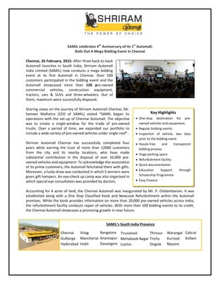 Samil celebrates 4th anniversary of its 1st automall rolls out a mega ...