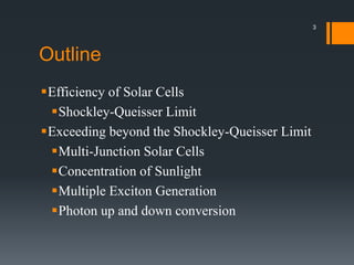 Schockley-Queisser Limit | PPTX