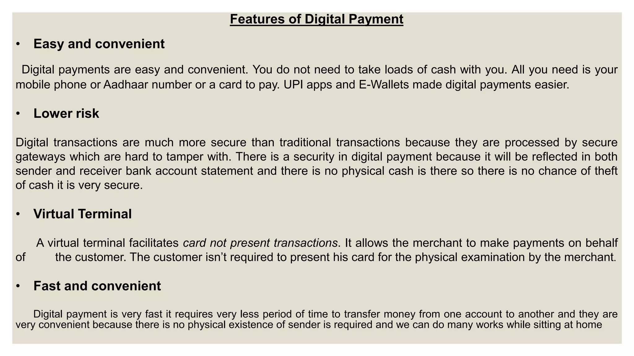 Digital Payments | PPTX