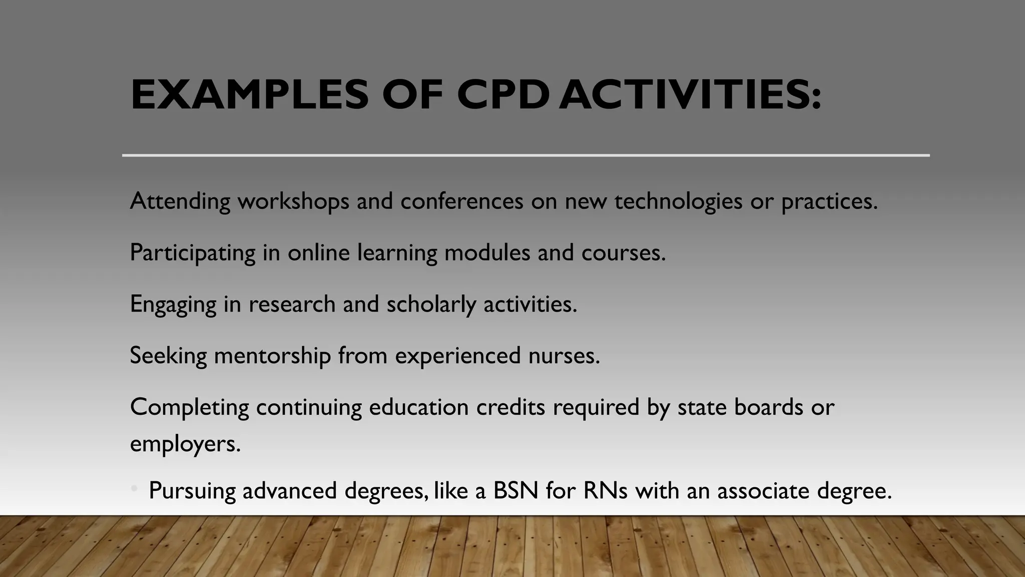 saminar presentation professional development in nursing | PPTX