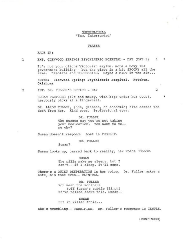 Sam, Interrupted script | PDF