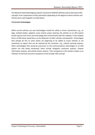 Automated Highway System Report | PDF | Civil Engineering Industry ...