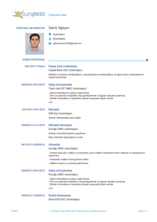 Samir Ağayev CV | PDF
