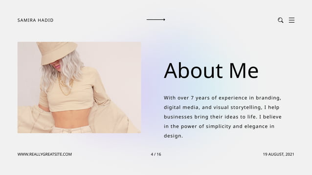 Samira Hadid Visual Portfolio Personal Brand and Design Showcase.pptx