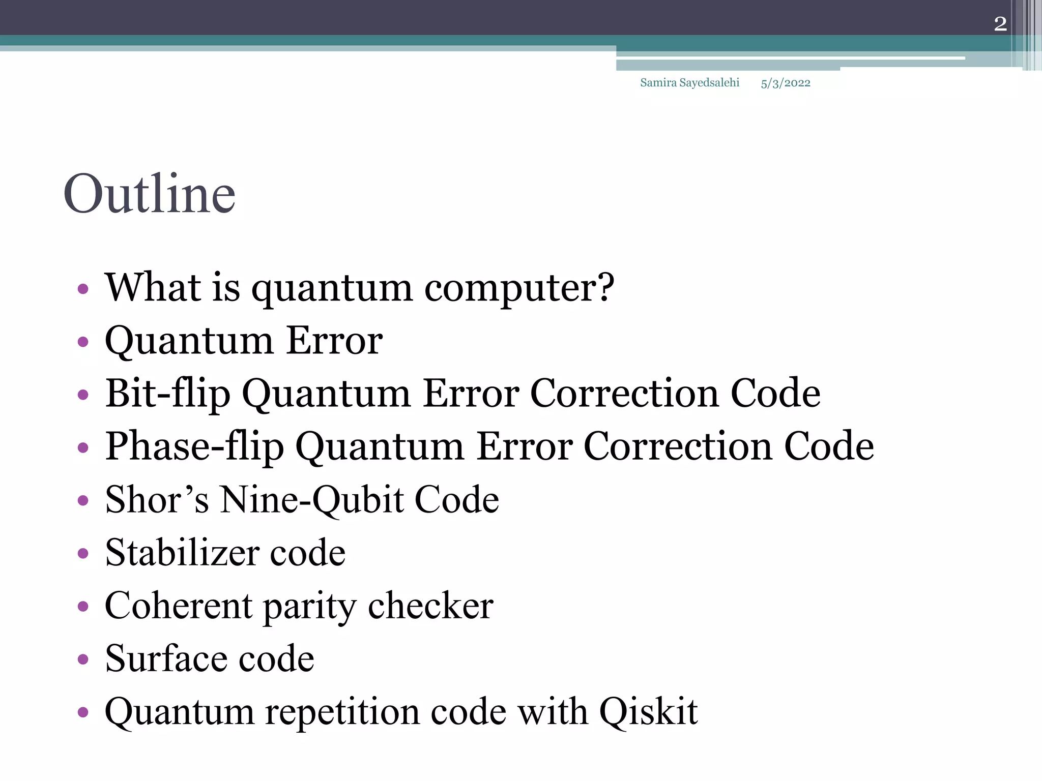 Fault Tolerance Quantum Computation And Quantum Error Correction Pptx Physics Science
