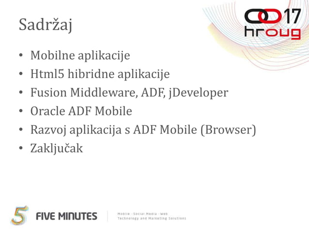 Razvoj Mobilnih Aplikacija Pomoću Oracle Adf Mobile Ppt