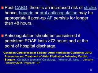 Samir rafla post cardiac surgery atrial fibrillation | PPT