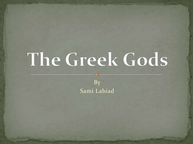 Sami's greek gods | PPTX