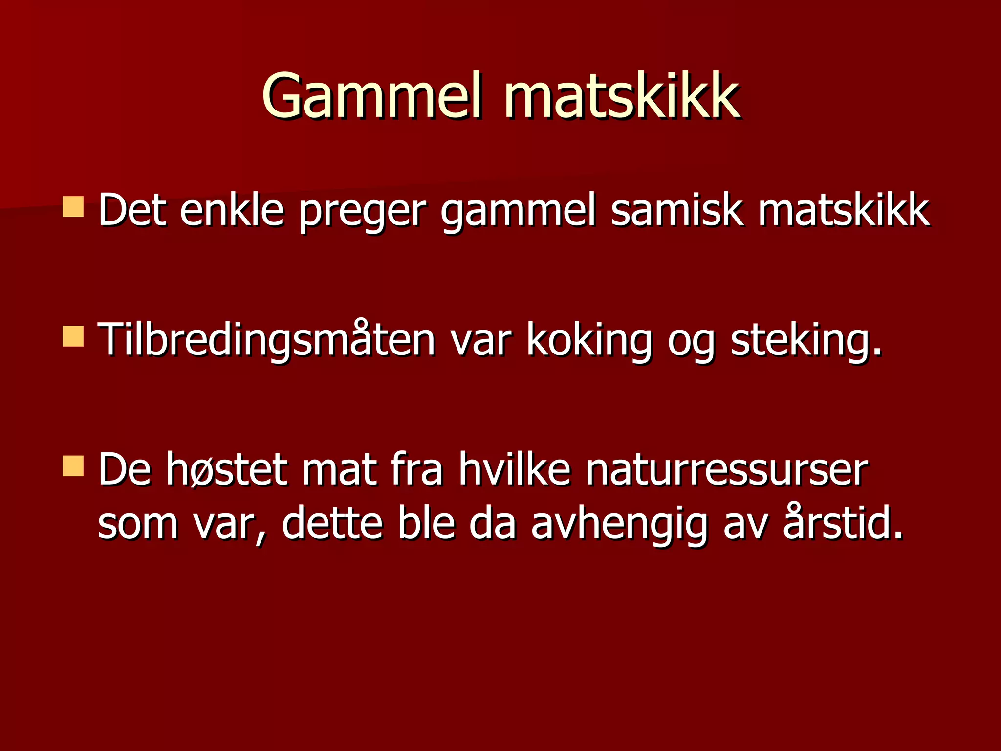 Samisk Matkultur | PPT