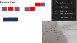 Quicksort algorithm and implantation process | PPT