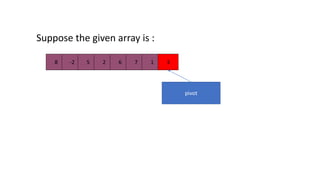 Quicksort algorithm and implantation process | PPT