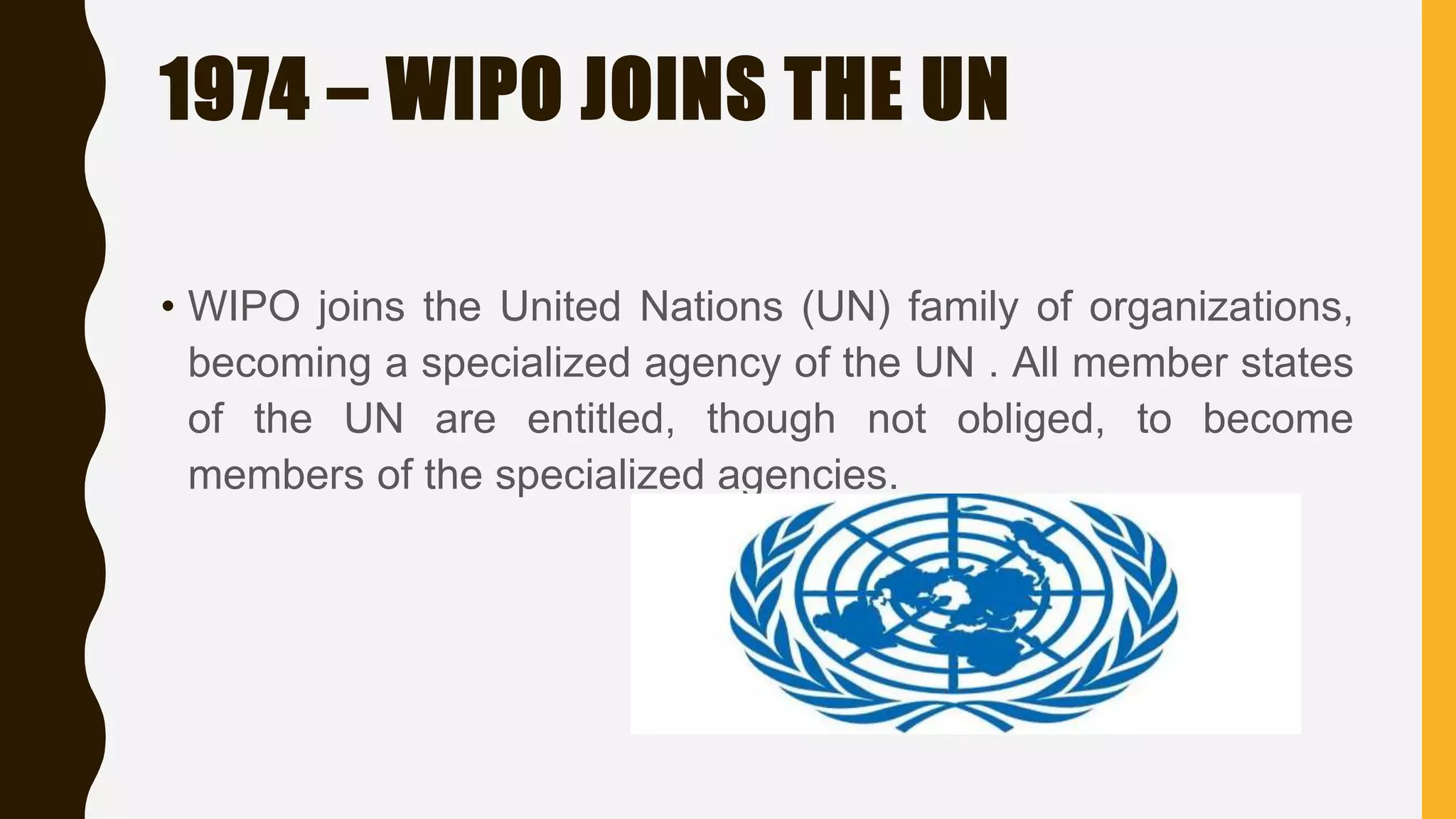 WIPO - The World Intellectual Property Organization . | PPTX