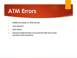 ATM | PPTX | Computing | Technology & Computing