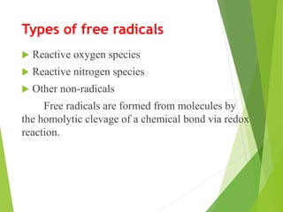FREE RADICALS & ANTIOXIDANTS | PPTX