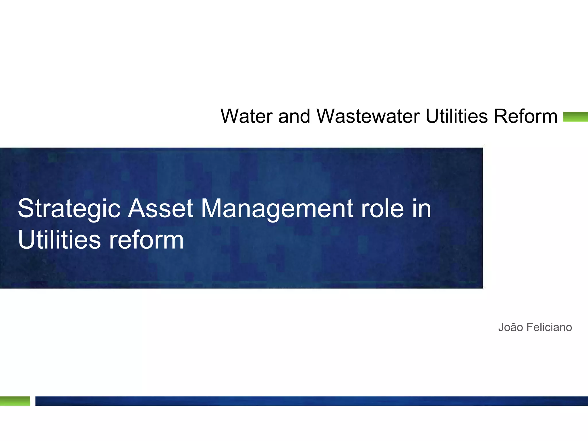 Strategic Asset Management - Water Utilities | PPT