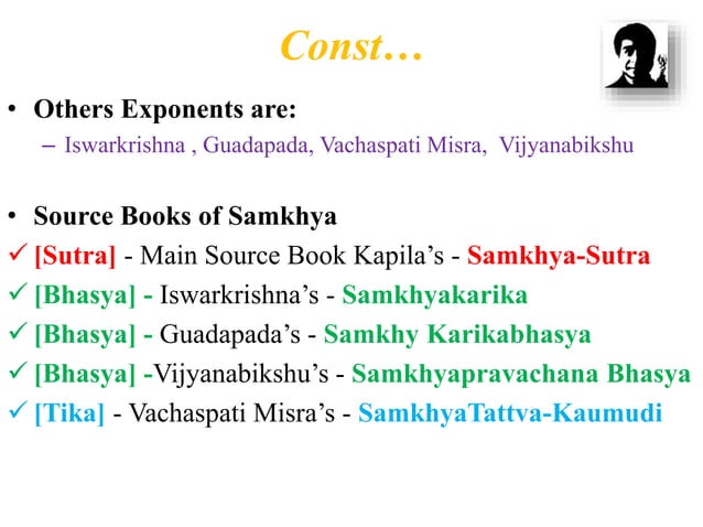 Samkhya Philosophy : Basic Concepts and Characteristics | PPTX ...