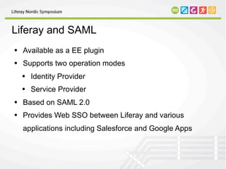 SAML and Liferay | PDF