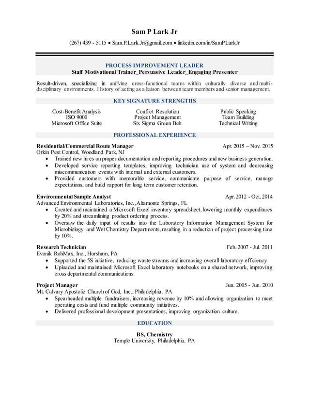 Sam Lark's Resume | DOCX