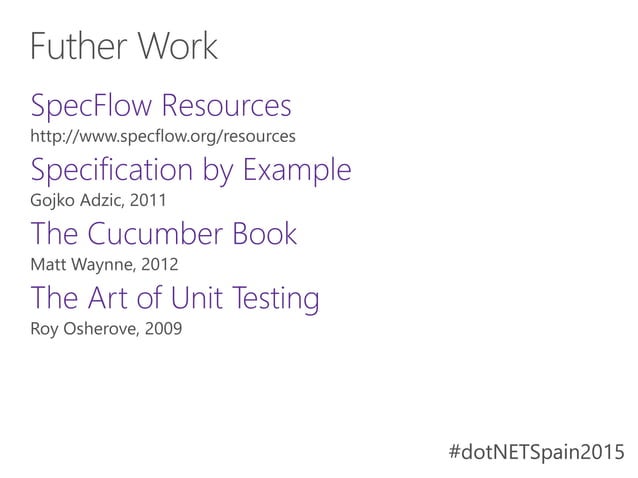 Specflow: Specification by Example | PPTX