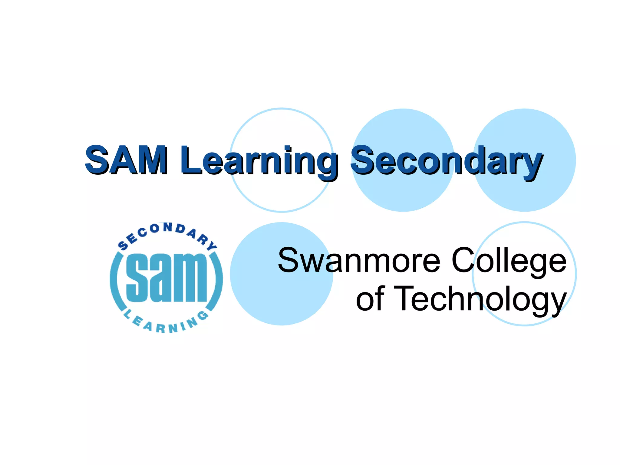 Sam learning secondary_student_presentation tutor groups | PPT