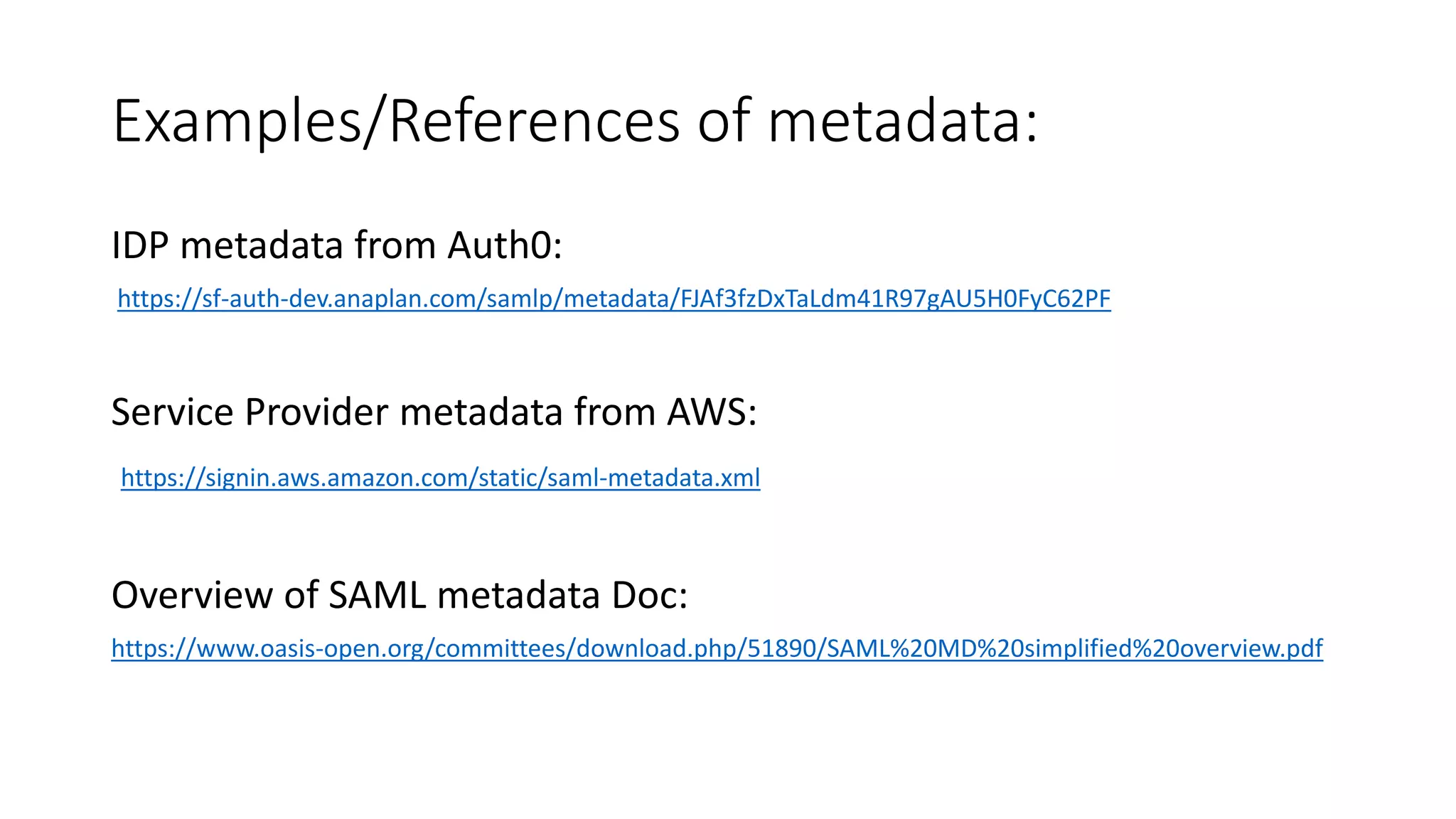 Saml metadata | PPT