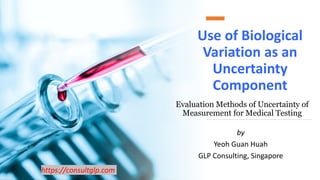 Biological variation as an uncertainty component | PPT