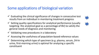 Biological variation as an uncertainty component | PPT