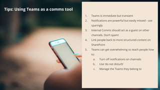 Strengths and limitations of Microsoft Teams for internal ...