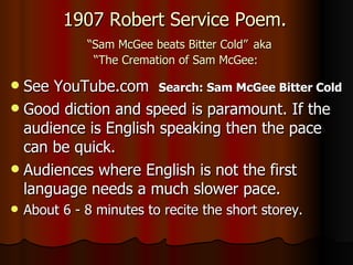Sam Mc Gee Comedy Franchise | PPT