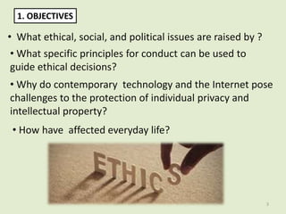 Chapter 4 Ethical and Social Issues in Information Systems | PPTX