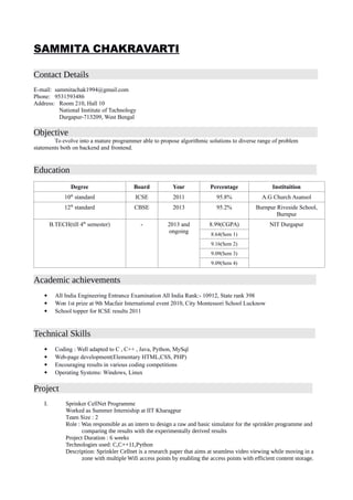 Sammita cv | PDF