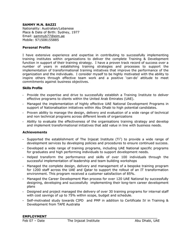 My Personal Profile | PDF