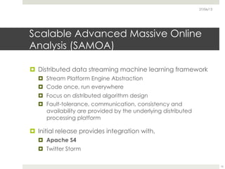 Scalable Distributed Real-Time Clustering for Big Data Streams | PPT
