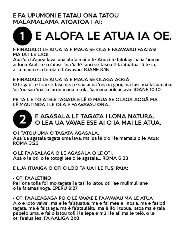 Samoan Gospel Tract - A Memorial to Mary of Bethany | PDF