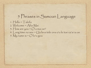 Samoan holiday | PPT