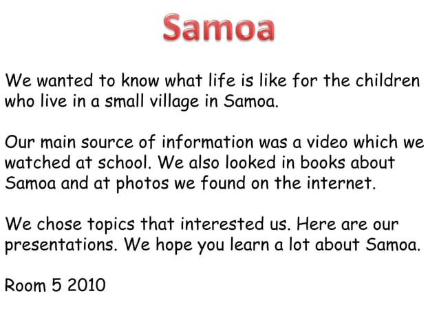 Samoan presentations | PPT