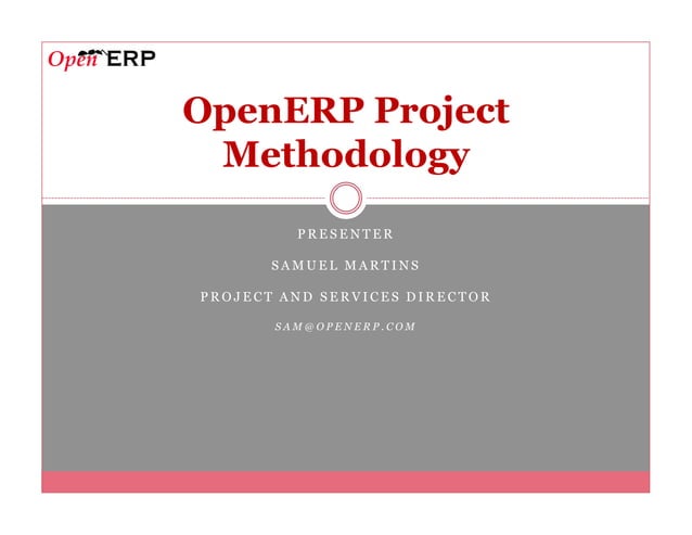OpenERP - Project Methodology | PDF
